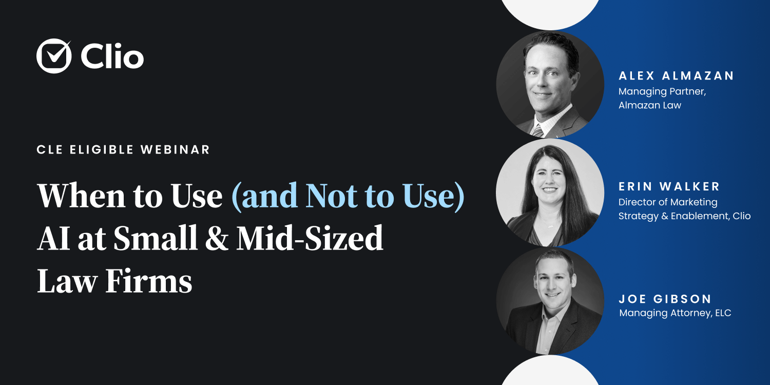 When to Use (and Not to Use) AI at Small and Mid-Sized Law Firms | Clio